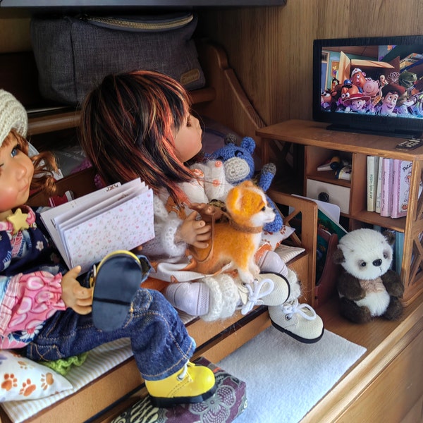 1/6 Scale Doll TV Plus Remote Controller, Miniature TV for 12 Inch ...