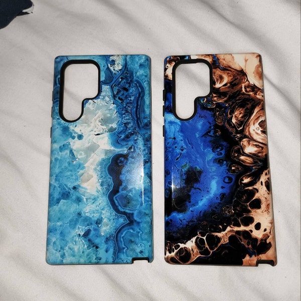 Blue Quartz Crystal Marble Phone Case - for Samsung Galaxy S26 Ultra ...