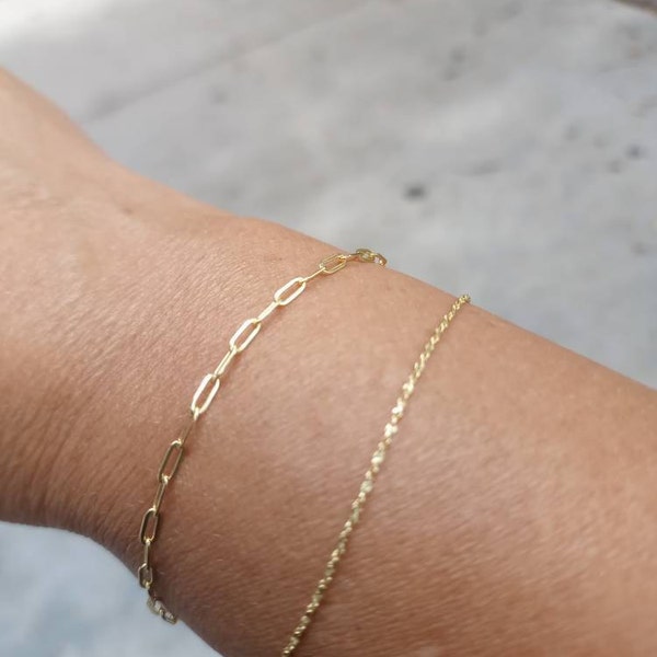 Two Delicate Bracelets Set, Dainty Bracelet Set, Two Minimalist ...