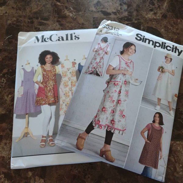 Uncut Simplicity Sewing Pattern 9312, Misses' Wrap Around Aprons Sewing ...