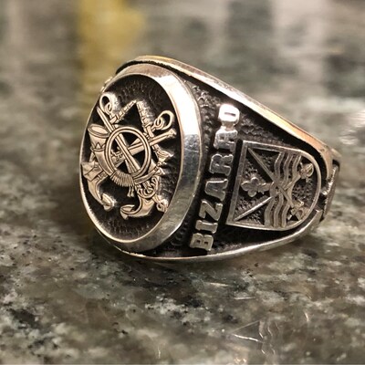 925K Silver Custom College Class Ring, Graduation Gift, High School ...