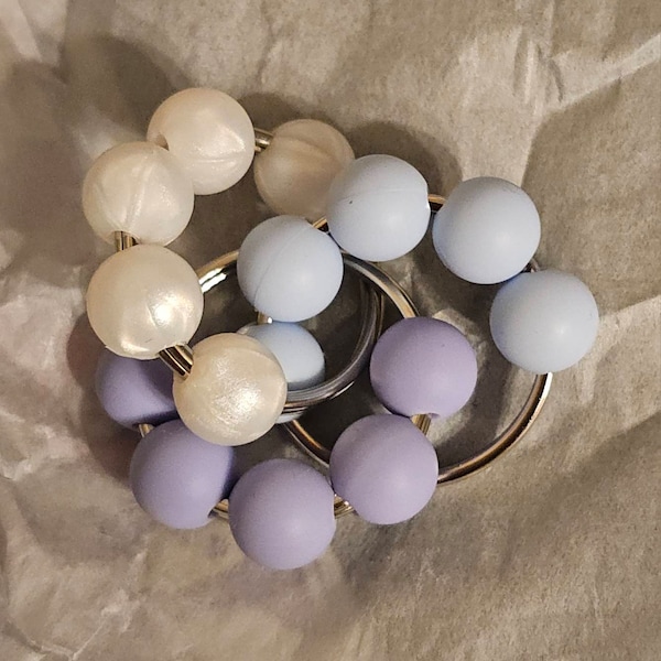 Fidget Rings Sensory Toy Silicone Bead Autism Stim ADHD Toy Fidget ...