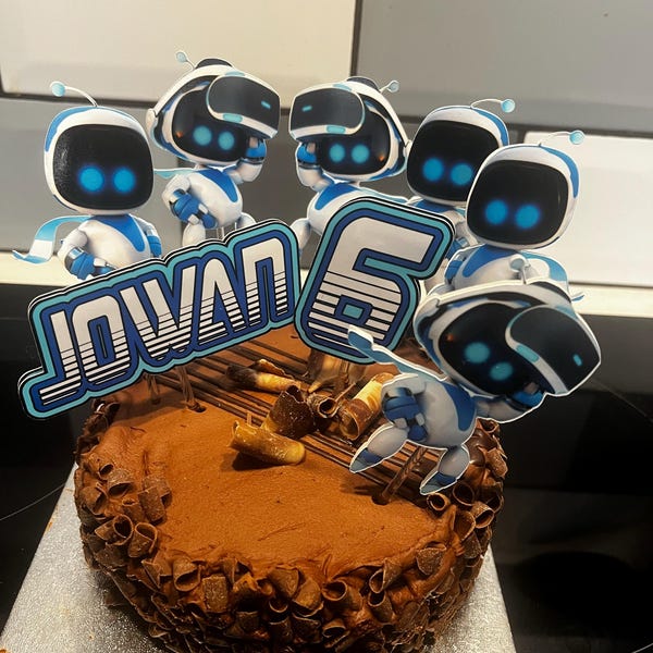 Astro Inspired 3D Birthday Cupcake Toppers, Party Decorations, Unique ...