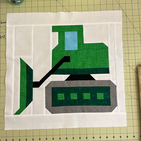 PDF Quilt Block Pattern – Bulldozer – Vehicle Quilt - Etsy