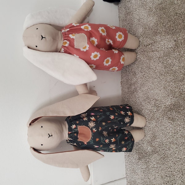 Basic Bunny Sewing Pattern | Rabbit With Clothing Instant Download ...