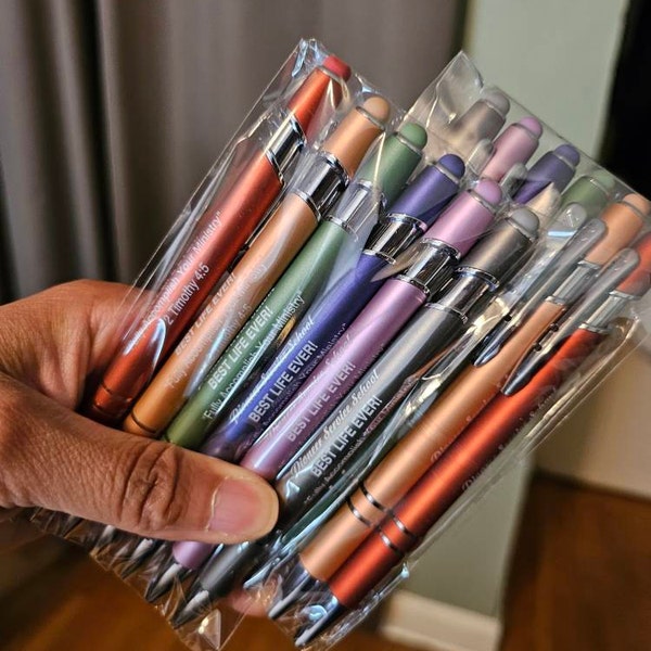Set of 12 Bright and Cheerful Stylus Pens With Scripture Reminder to ...