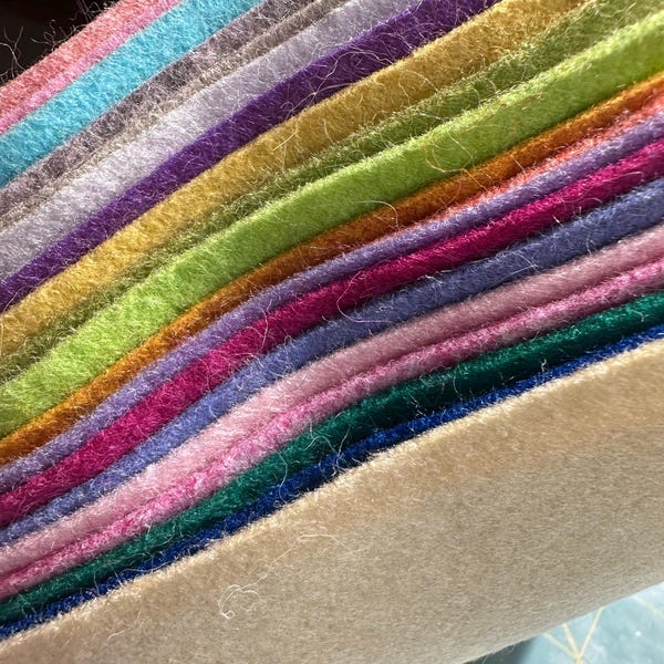 Pre-washed Wool Felt Penny Rug Kit Cheerful Chickadee Penny Lane ...