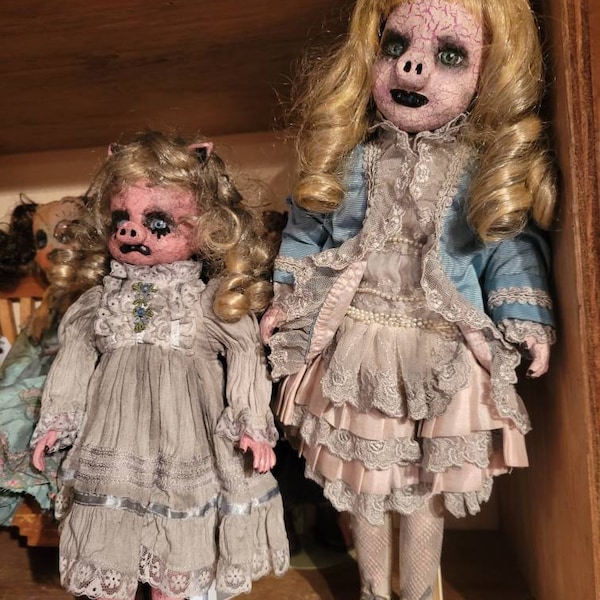 Creepy Doll Dark Art Disturbing Girl Doll Spooky Zombie Dollz Original ...