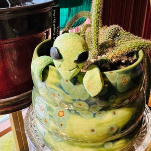 Ceramic Toad House, OOAK, High Fired Frog, Whimsical Toad, Cold Glazed ...