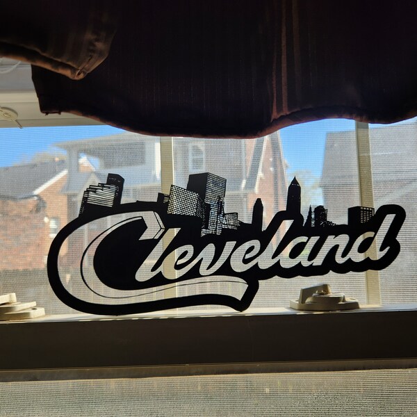 Cleveland Skyline Metal Art Home Decor Steel Sign Cleveland Gift for ...