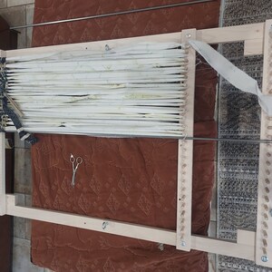 Adjustable Twining Loom for Rag Rugs, Place Mats and Potholders. Maple ...