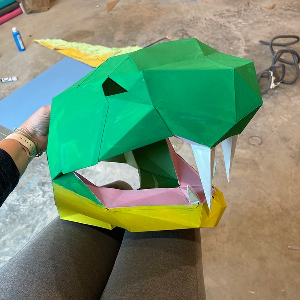 Snake Mask Pattern - Open Face for Great Visibility! Paper Mask ...