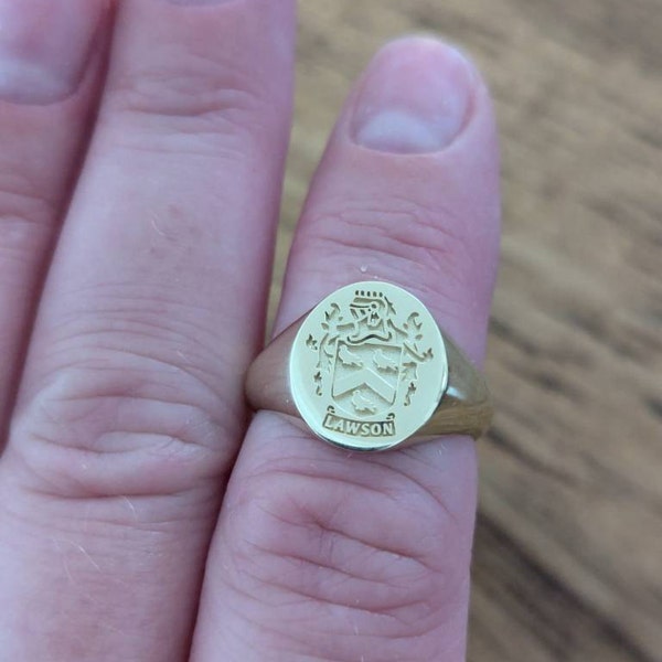 Gold Signet Ring With Initials, Letters Ring, 4 Letter Ring, Custom ...