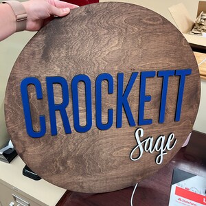 Customized Baby Name Sign 12-36 Inch Baby Shower Round - Etsy