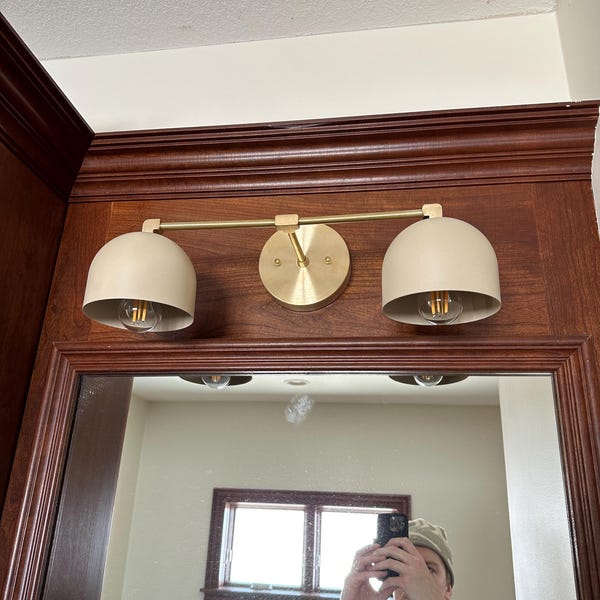 Antique Brass Vanity - Aged Brass Light - Light Fixture - Bathroom ...