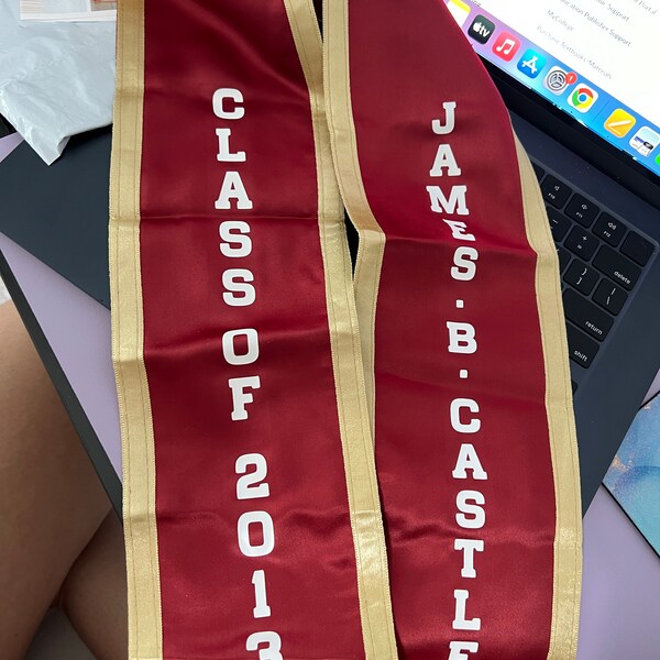Customized Graduation Sash Custom Graduation Sash Personalized Sash Custom Text Sash Custom Sash ...