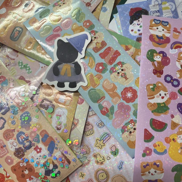 Sticker Sheet Gacha!!!! | Cute Sticker Sheets Bundle | No Repeats ...