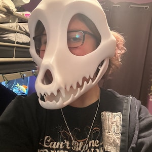 Toony Cat Feline Bone Skull Mask Movable Moving Hinge Jaw - Etsy
