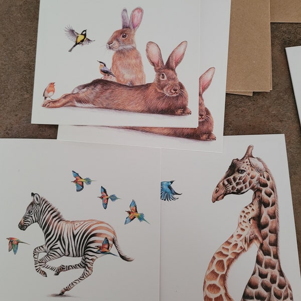 Bison Card, Birthday Card, Greeting Card, Whimsical Cards, Blank Cards ...