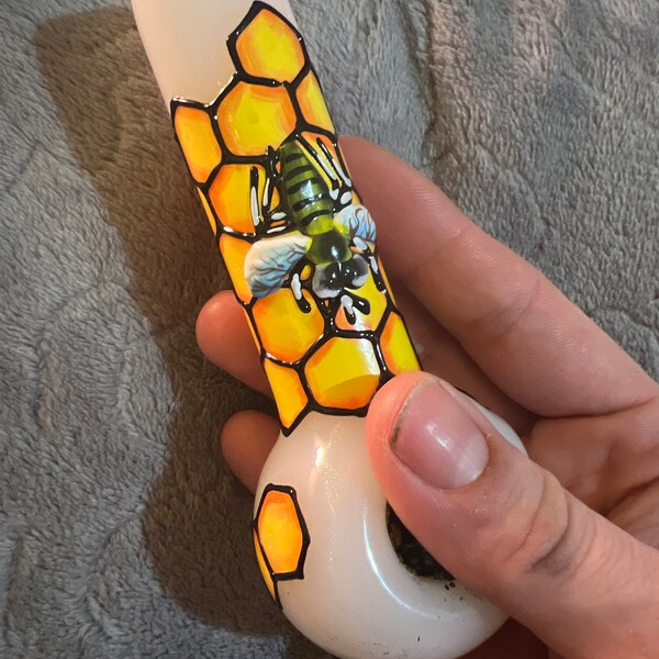 Pipe Glass Honeybee Pipe Bee 3d Pipe Handmade Pipes - Etsy