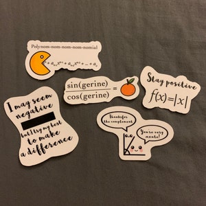 Cute Funny Math Sticker Set Great Gift for Math Enthusiasts - Etsy