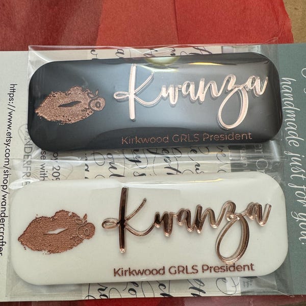 Custom Engraved Business Name Tag With Magnet, Acrylic Name Badge With ...