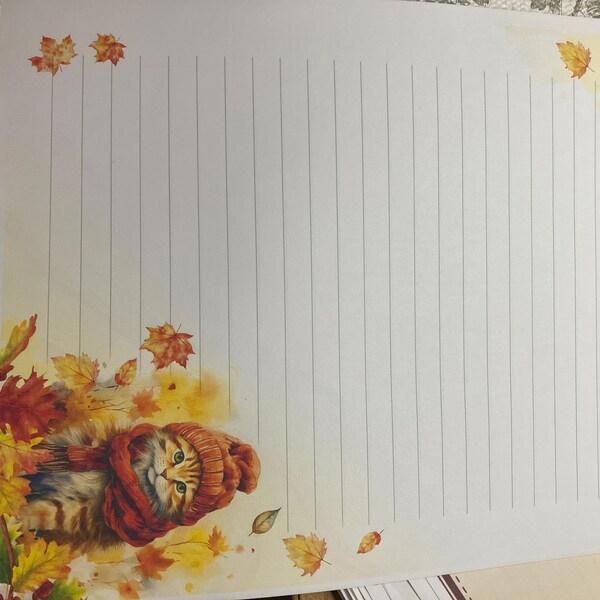 Printable Stationery Lined Paper, Printable Writing Paper With a Stack ...