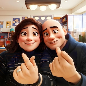 Pixar Style Portrait From Photo, Digital or Printed Custom Portrait ...