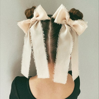 Velvet Hair Tie Velvet Ponytail Velvet Long Tail Bow Hair - Etsy