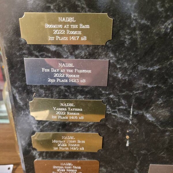 Trophy Plate 1" X 3" CUSTOM Engraved Aluminum Plate/free SHIPPING ...