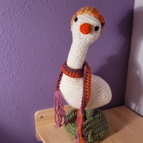 PATTERN ONLY! Crochet Desk Goose PDF Pattern, Bonus: Rain Hat and ...