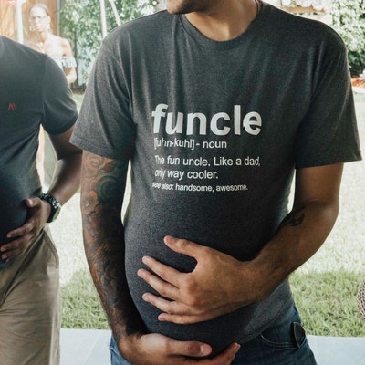Funcle Definition Shirt Fun Uncle Funny Uncle Charcoal Grey Gray and ...