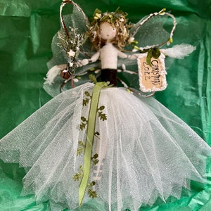 Rustic Woodland Fairy Christmas Decoration, Handmade Vintage Style ...