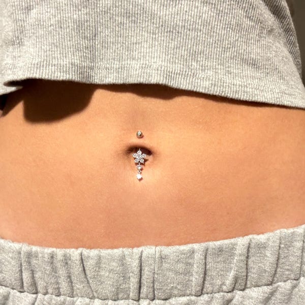 14G Sterling Silver Heart Belly Button Clicker - S925 10mm Navel Belly ...