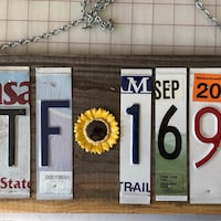 Worn & Faded License Plate Letters and Numbers to Build Your Own ...