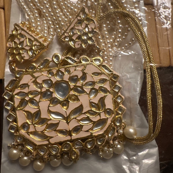 Punjabi Style Pippal Patti Gold Plated Necklace Set, Punjabi Wedding ...