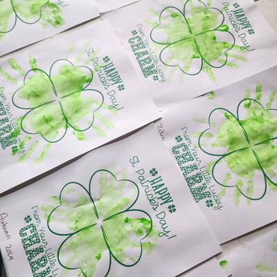 PRINTABLE St. Patrick's Day Handprint Art Craft for Kids, Keepsake Art ...