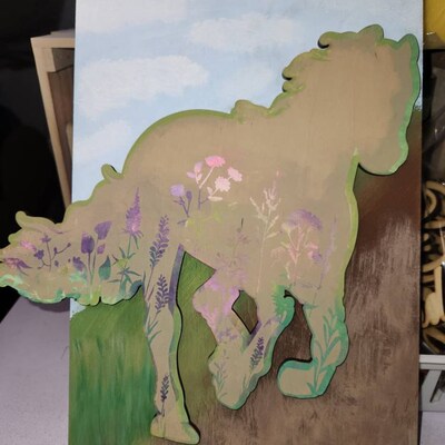 Woodgrain Wood Pattern Mesh Stencil 12x18 Reusable Adhesive Transfer ...