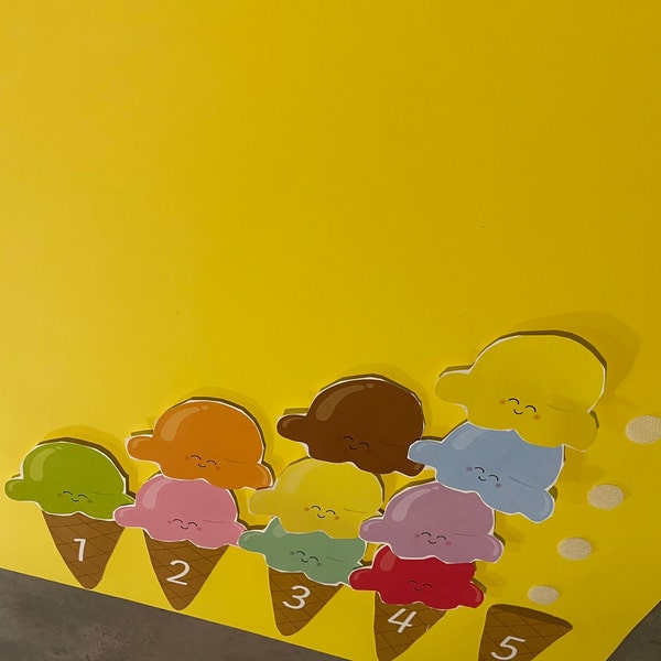 Ice Cream Counting Activity, Printable Game for Toddlers and Pre ...