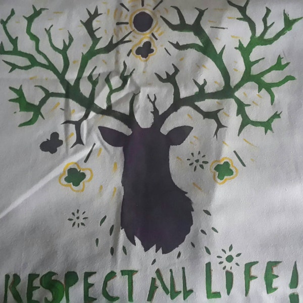 Symbiotic Rhythm an A3 Drawing or A4 Print of a Stag With Human Heart ...