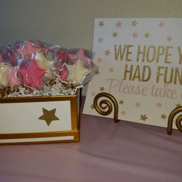 Party Favor Sign - We Hope You Had Fun Please Take One - Blush Pink ...