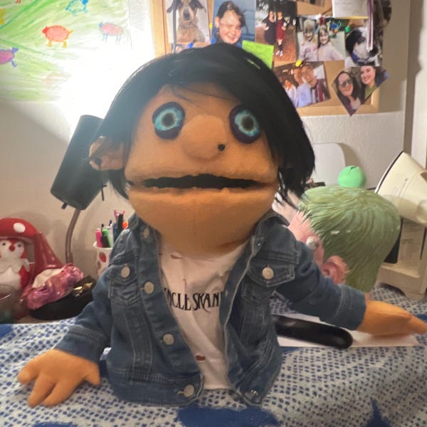 Handmade Ventriloquist Dummy Furry Rabbit Monster Professional Hand ...