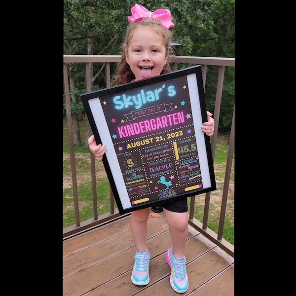 Editable First & Last Day School Sign | Canva Template | Back to School ...