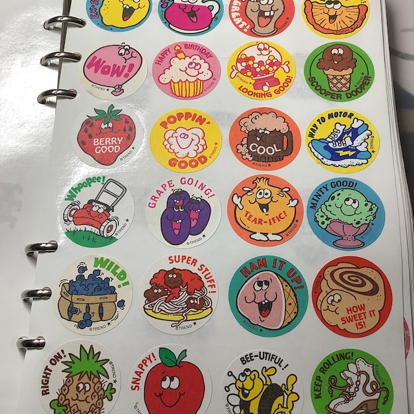 24 Trend Scratch and Sniff Stickers Retro Reproduction. - Etsy
