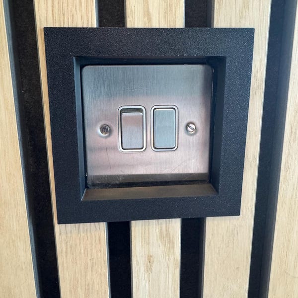 Acoustic Panel Light Switch Surround for Wood Slat Wall Panels - Pre ...