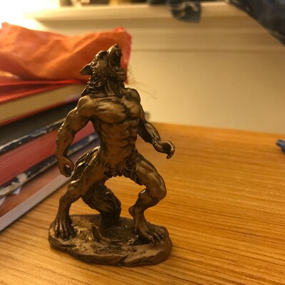 Vintage Werewolf Miniature Statue - Etsy