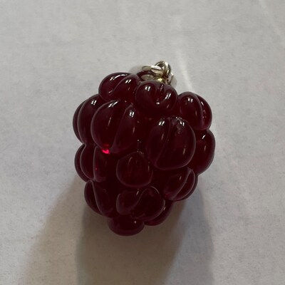 Glass Raspberry Bead 1p, Light Periwinkle, Raspberry Beads, Lampwork ...