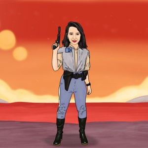 Great Opportunity Turn Me Into Jedi, Portrait From Photo, Ahsoka, Family Portrait, Best Gift ...