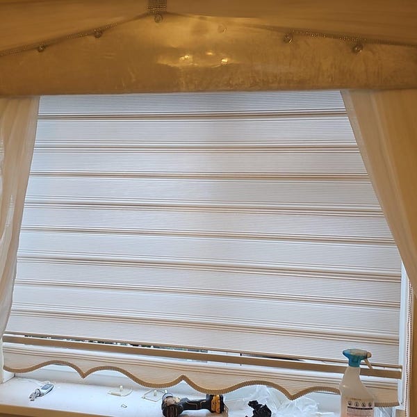 Patterned Laser Cut Double Mechanism Tulle and Roller Blinds Curtain ...