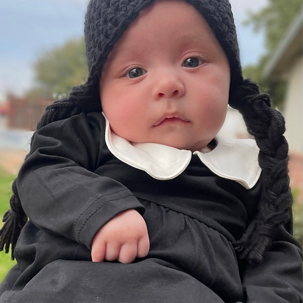 Crochet Pigtail Braid Wig, Dorothy Wig, Wednesday Wig, Crochet Costume ...